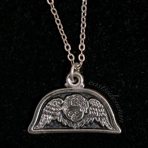 Jewelry | Headstone Grave Necklace Winged Headangel Cemetery Goth ...